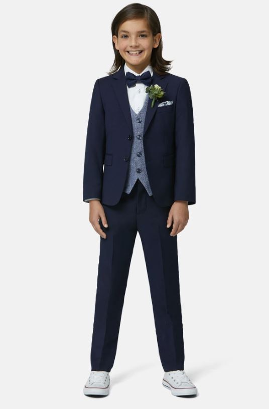 Benetti Boys PETER INK 3-Piece Communion Suit with Blue Waistcoat ...