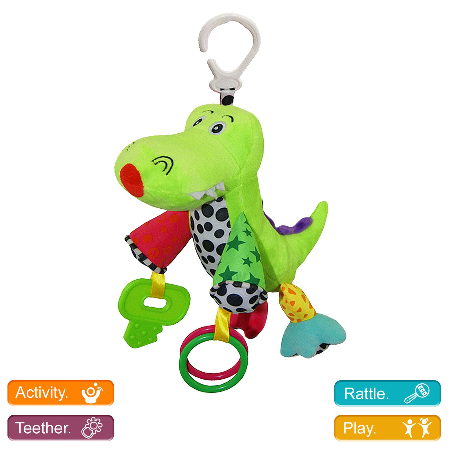 Musical Plush Activity Crocodile Toy – Hopscotch Kids Store